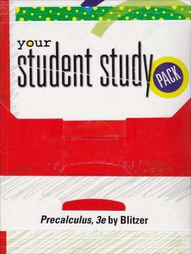 Blitzer Precalculus Student Study Pack+ 3RD Edition Soultions Manual/CD ...
