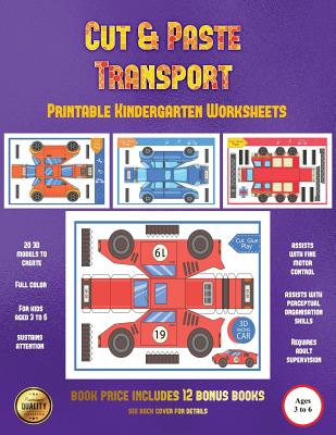 Printable Kindergarten Worksheets (cut and Paste Transport): 20 Full ...