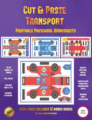 Printable Preschool Worksheets (cut and Paste Transport): 20 Full-color ...
