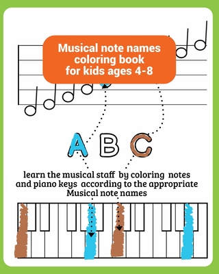 Musical Note Names Coloring Book for Kids Ages 4-8: Learn the Musical ...