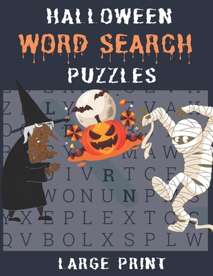 Halloween Word Search Puzzles: Large Print Scary Word Search Puzzles ...
