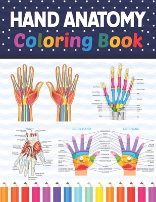 Hand Anatomy Coloring Book: Incredibly Detailed Self-test Human Hand ...